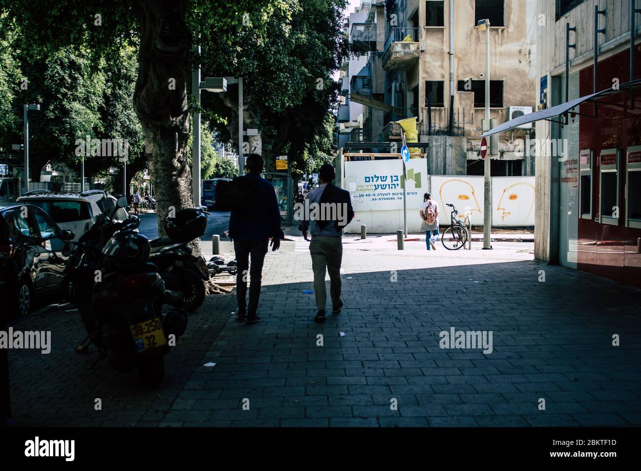 Tel Aviv Israel May 03, 2020 View of a unidentified Israeli people ...