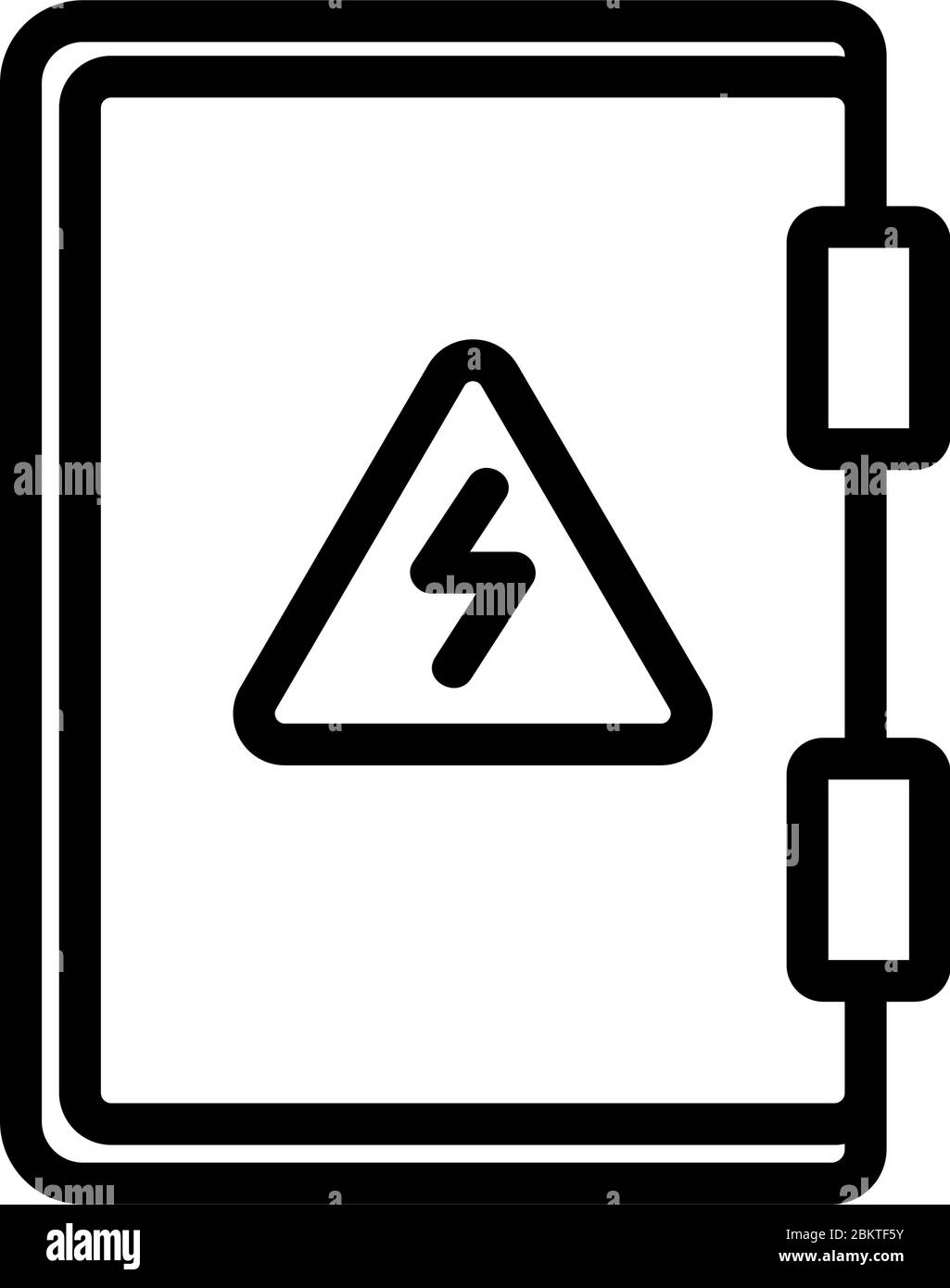 protective electric shield icon vector outline illustration Stock ...