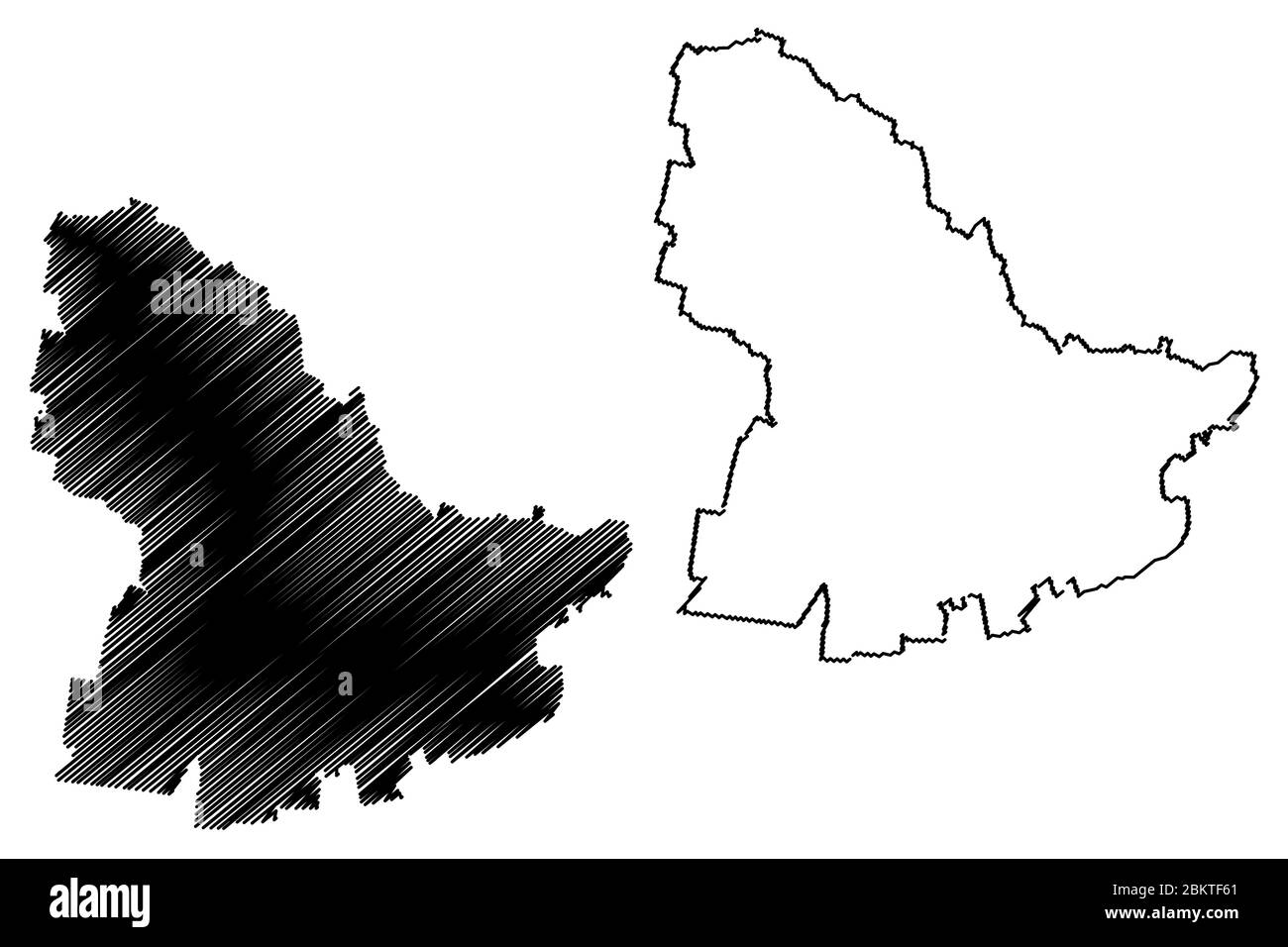 Oradea City (Republic of Romania, Bihor County) map vector illustration ...