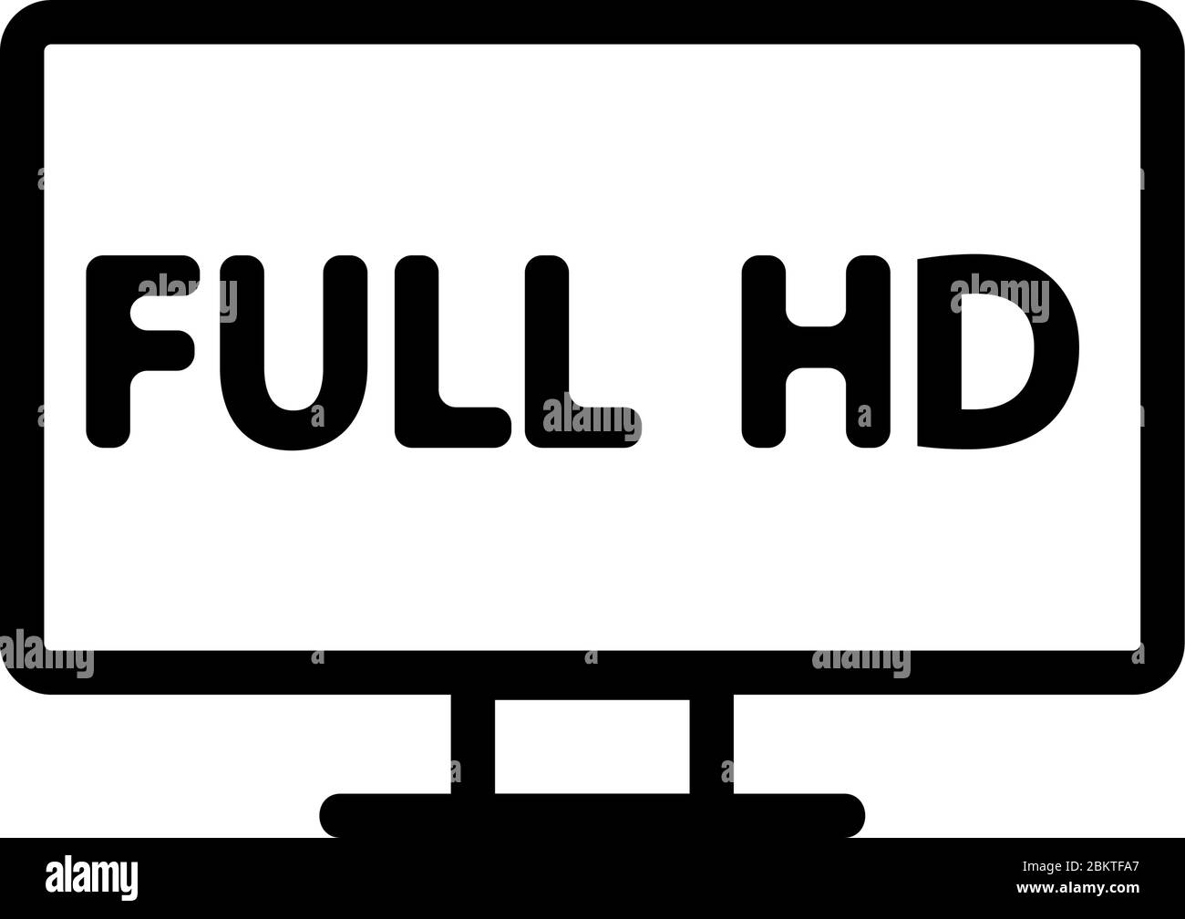 full hd quality icon vector outline illustration Stock Vector Image ...