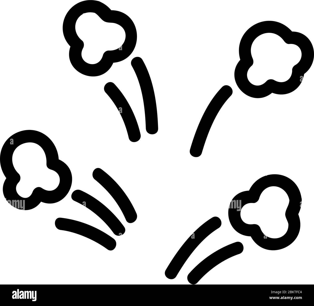 exploding corn grains icon vector outline illustration Stock Vector ...