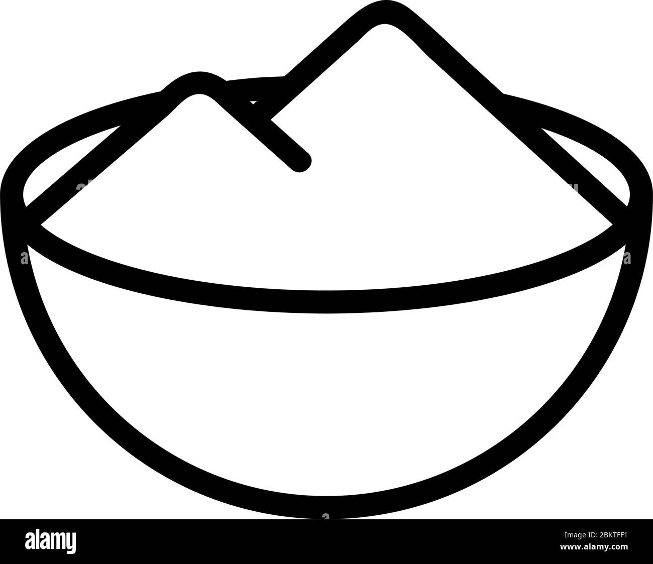 bowl of salt icon vector outline illustration Stock Vector Image & Art ...