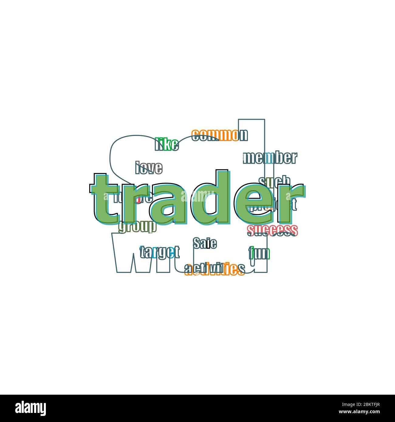 Text Trader. Business concept . Logo design template elements for your ...