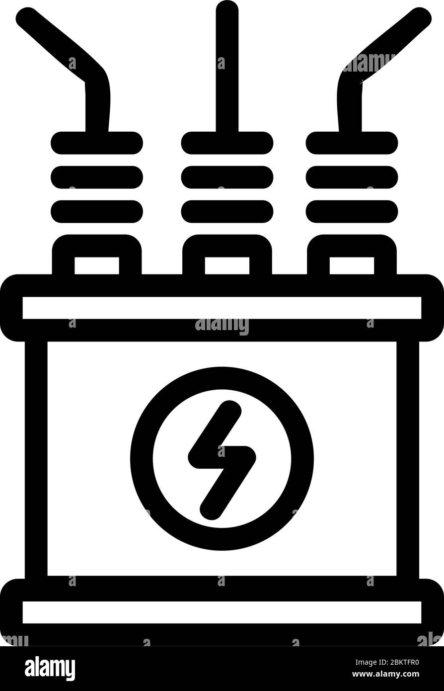 three wire electric shield icon vector outline illustration Stock ...