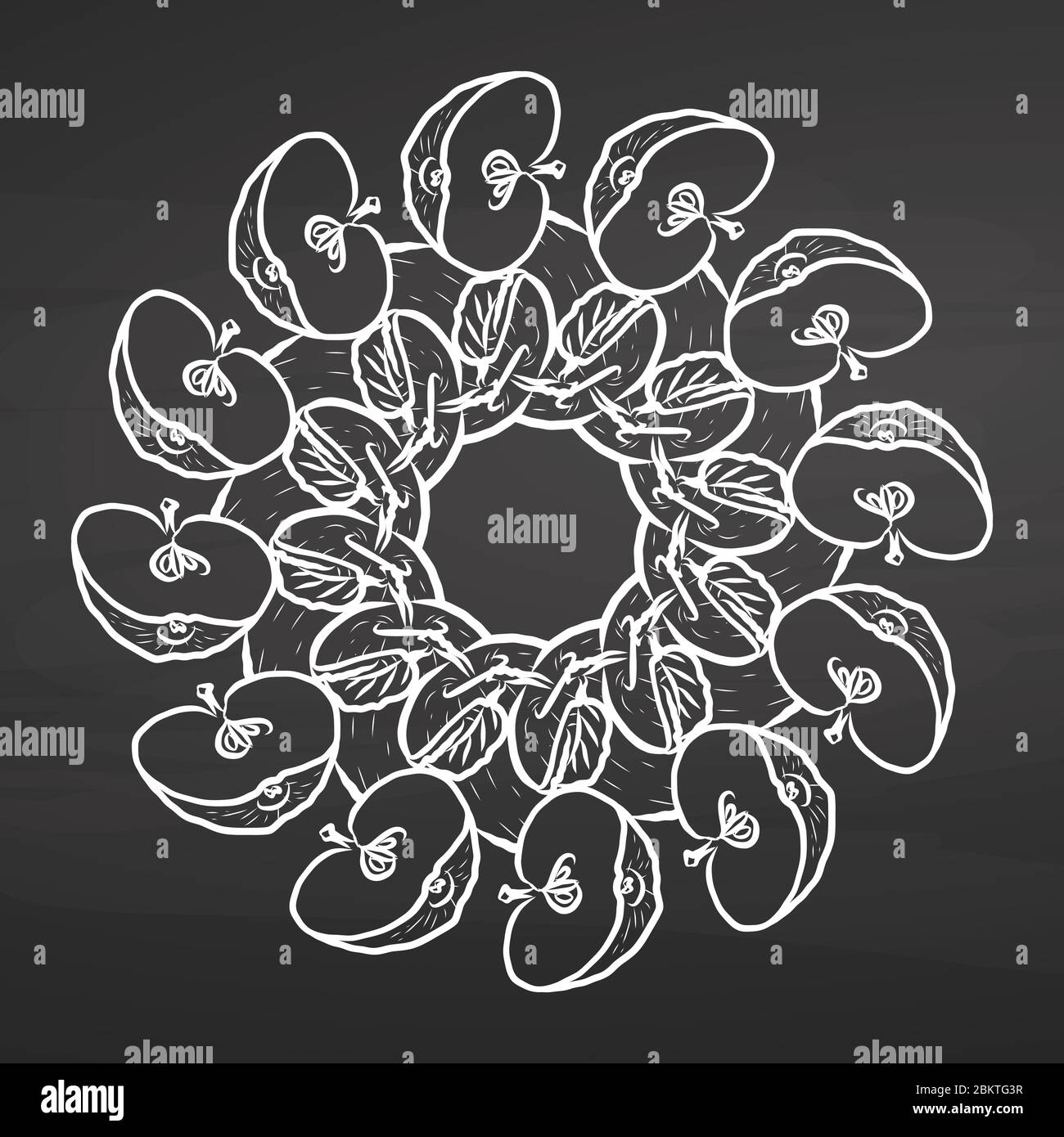 Apples fresh fruits in chalkboard Stock Vector Images - Alamy