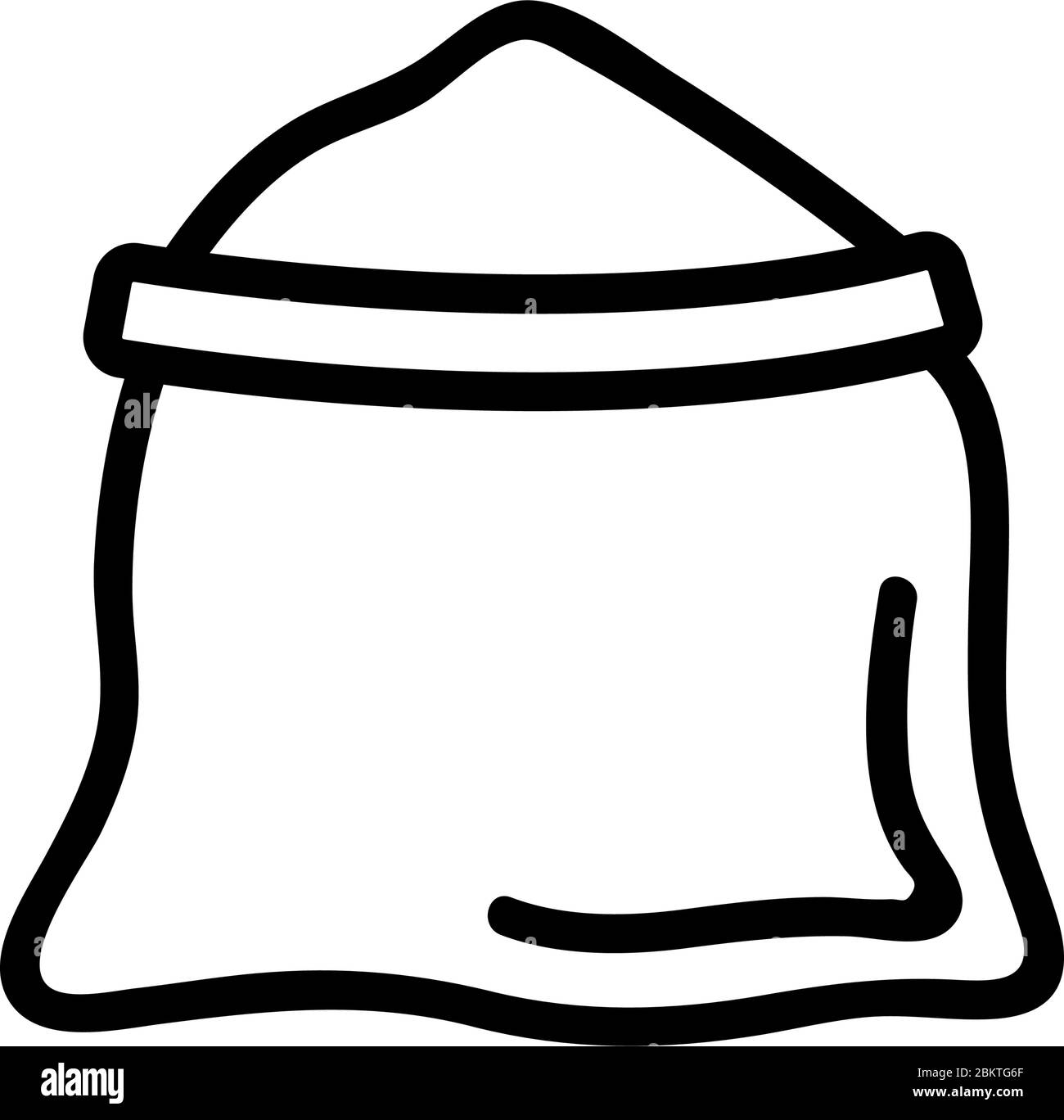 open bag of salt icon vector outline illustration Stock Vector Image ...