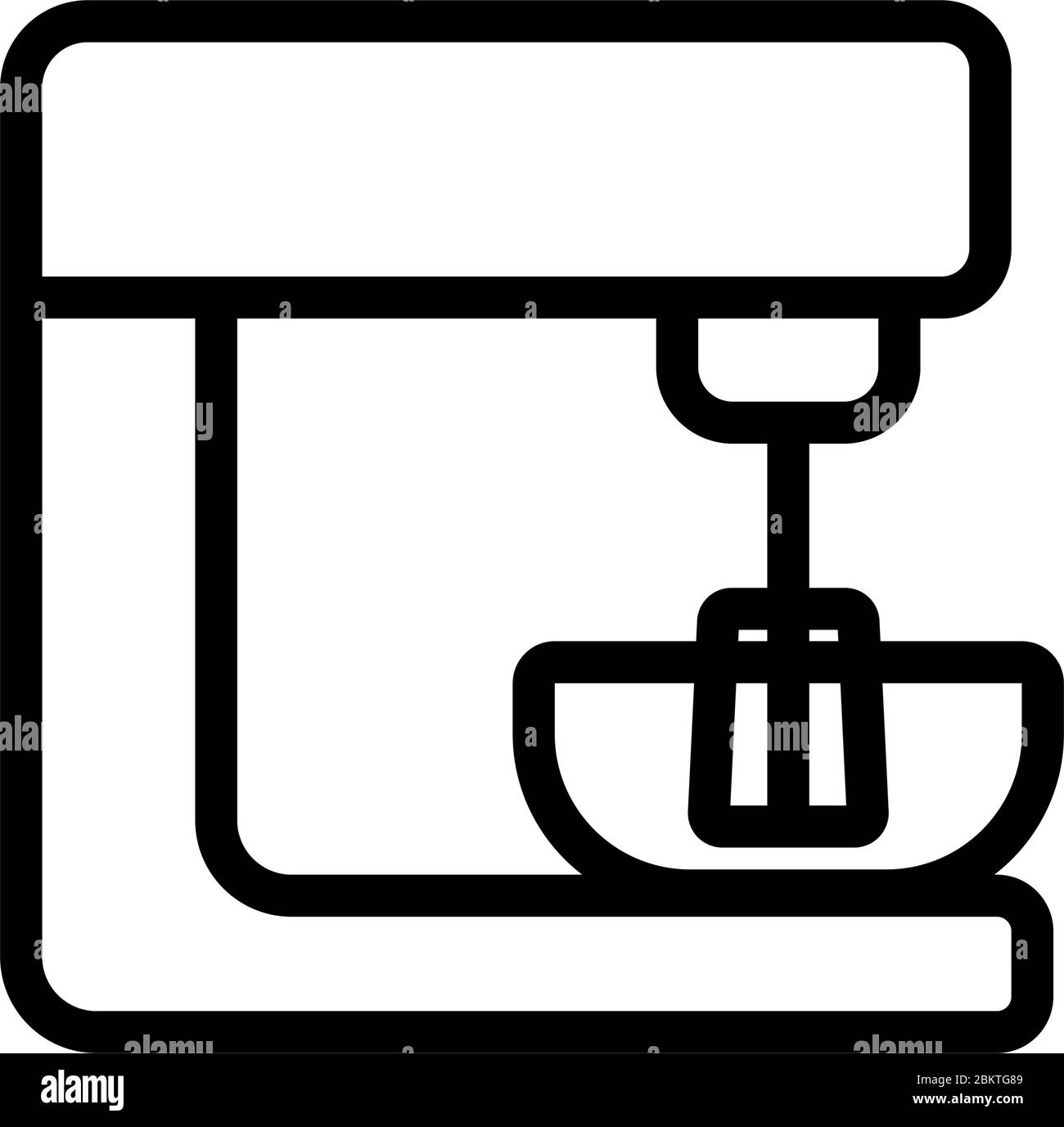 planetary mixer with small bowl icon vector outline illustration Stock ...