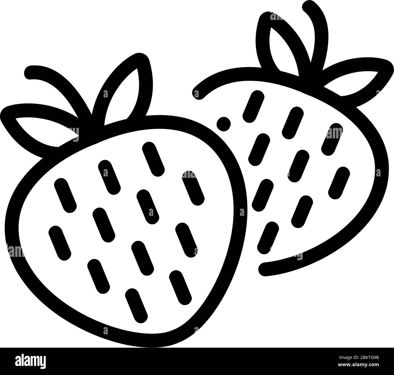 wild strawberries icon vector outline illustration Stock Vector Image ...