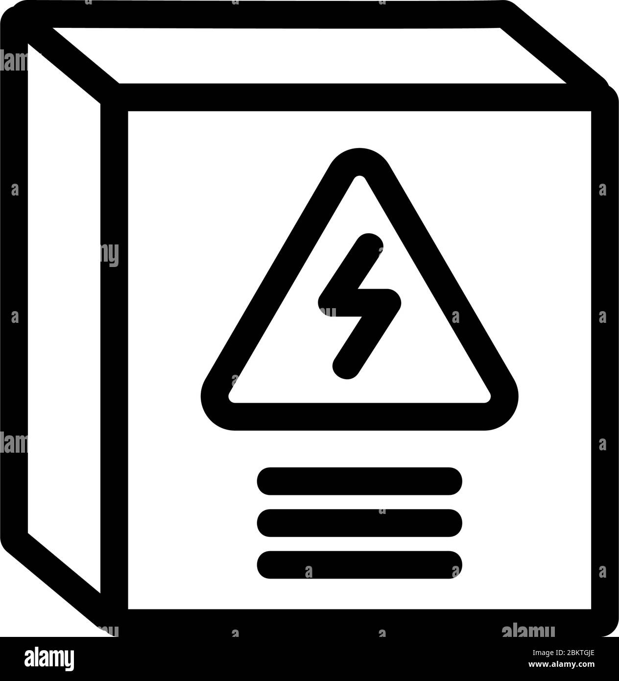 electrical box icon vector outline illustration Stock Vector Image ...