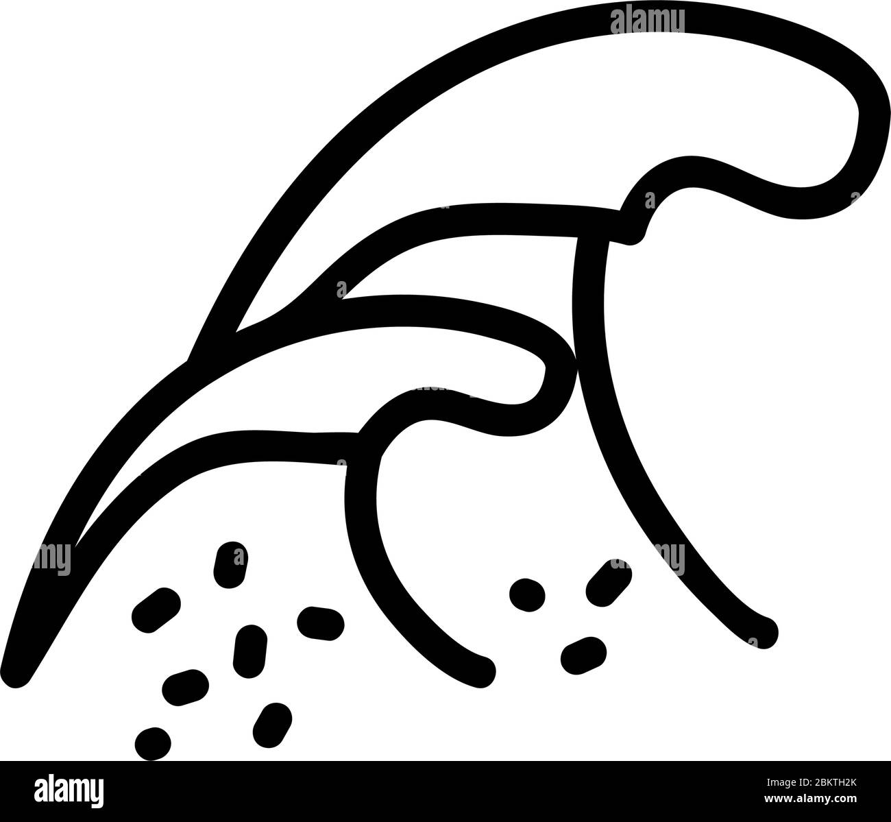 salt waves icon vector outline illustration Stock Vector Image & Art ...