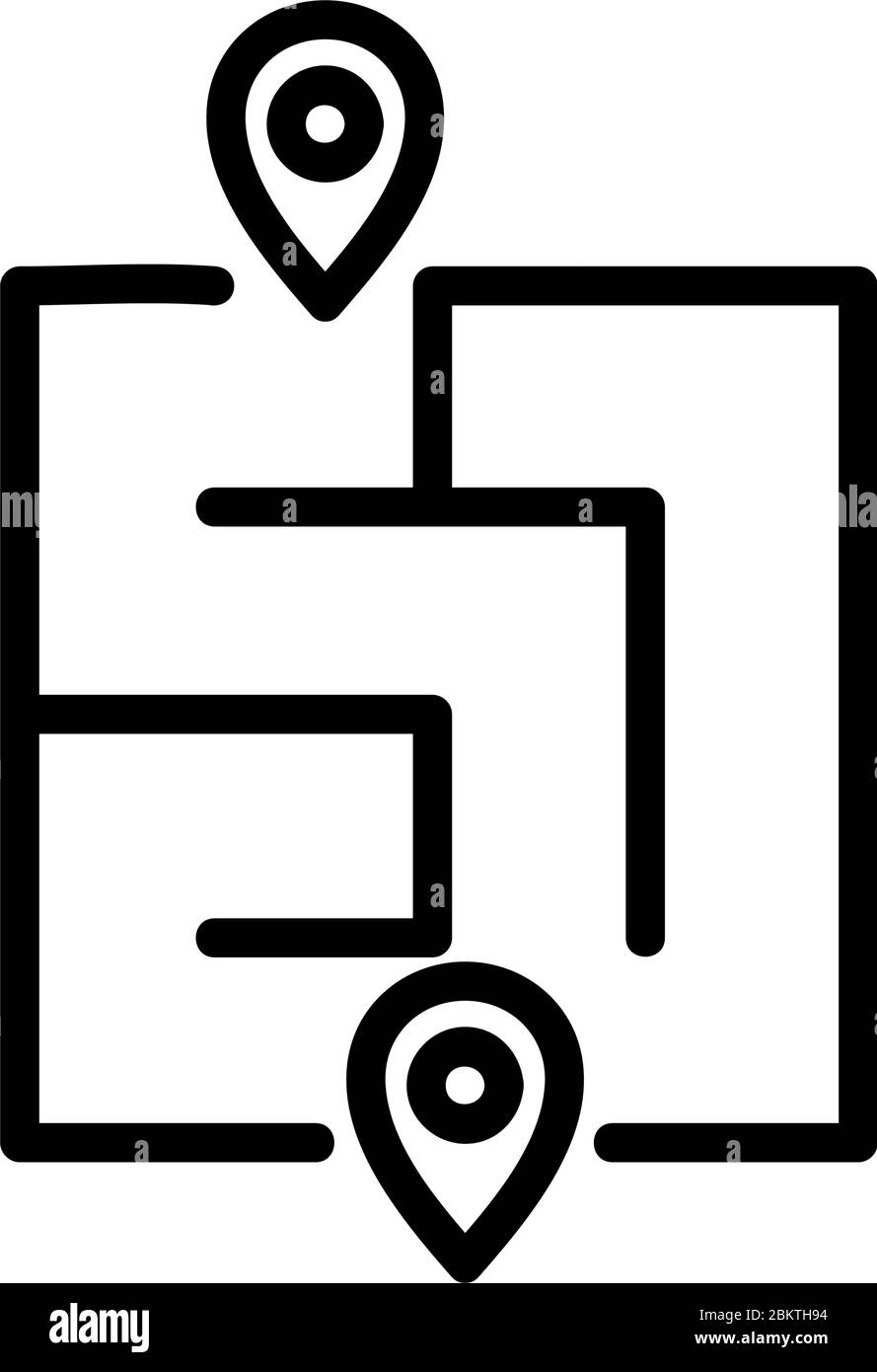 begin and end of maze icon vector outline illustration Stock Vector ...