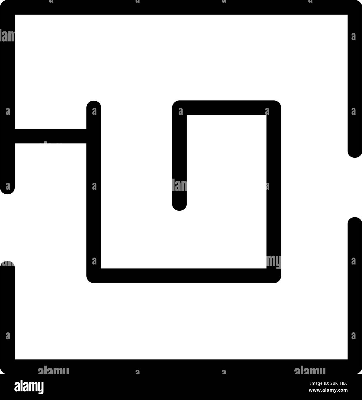 labyrinth icon vector outline illustration Stock Vector Image & Art - Alamy