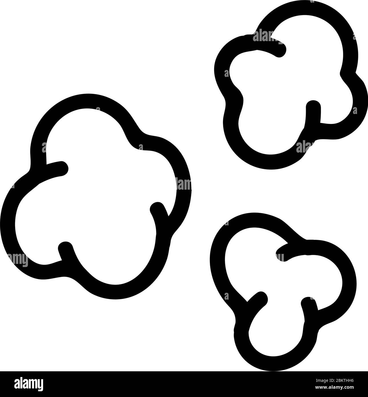 popcorn grains icon vector outline illustration Stock Vector Image ...