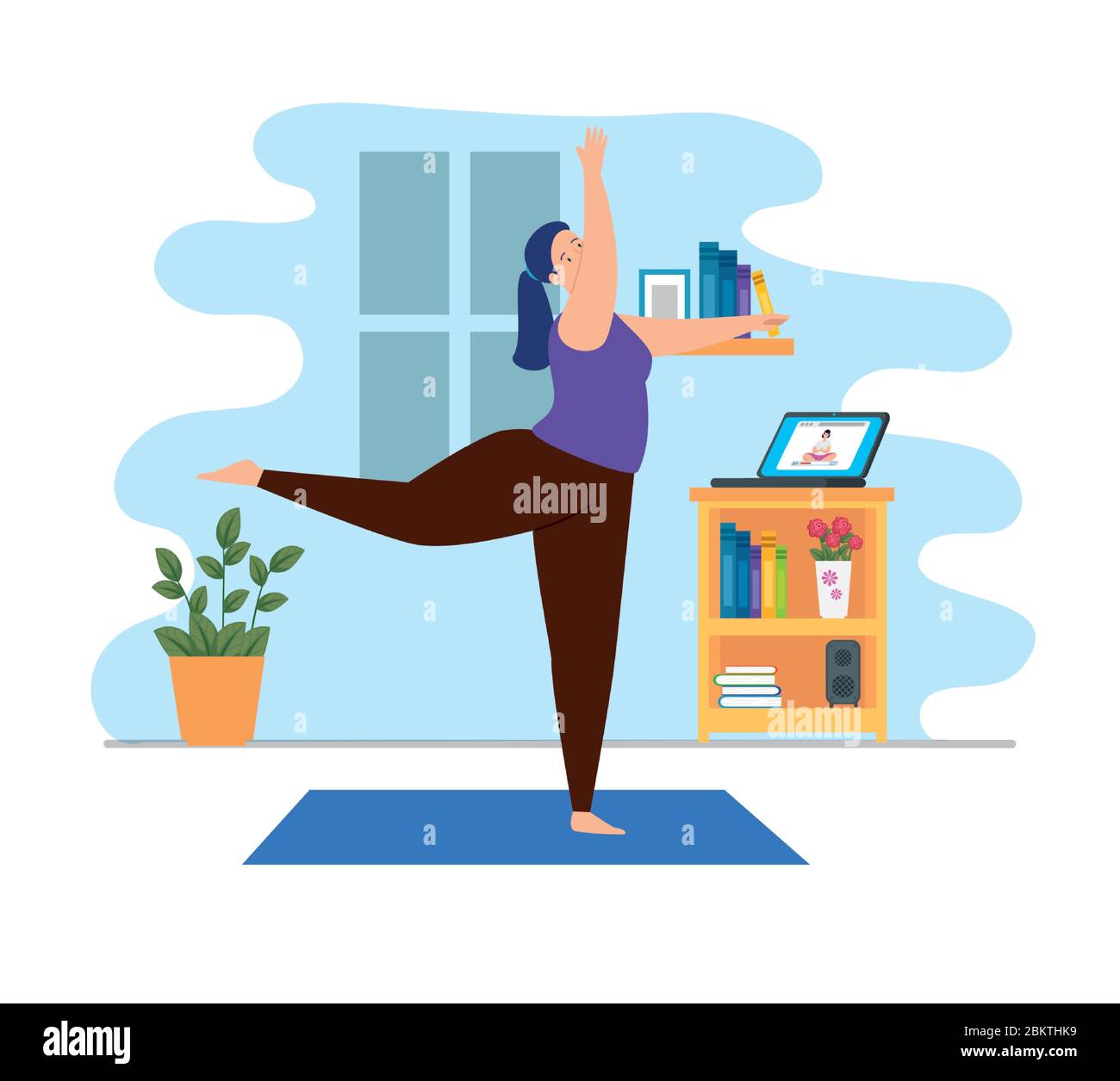 Woman in fitness room Cut Out Stock Images & Pictures - Alamy