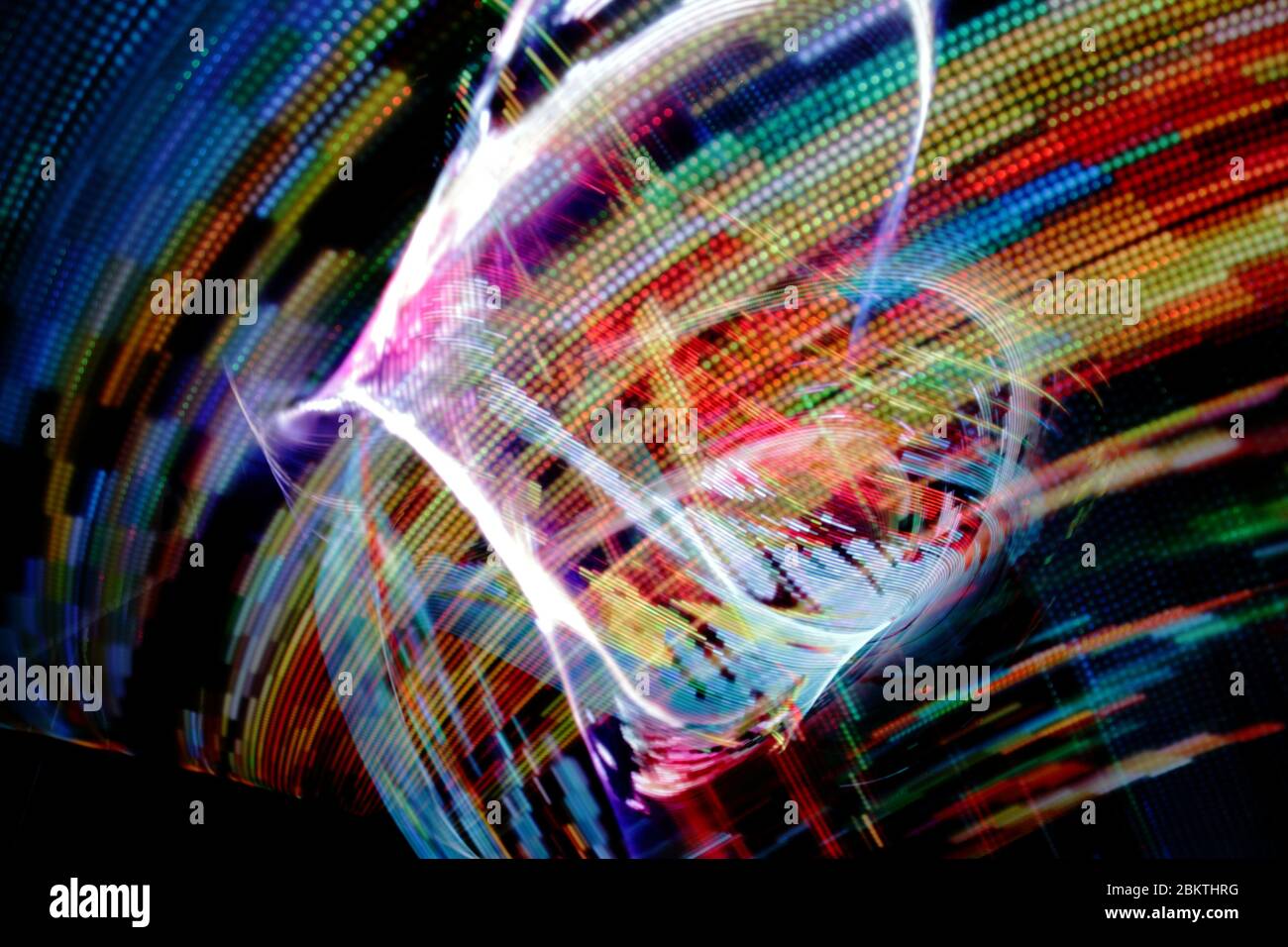 Bright color light on black background Stock Photo - Alamy