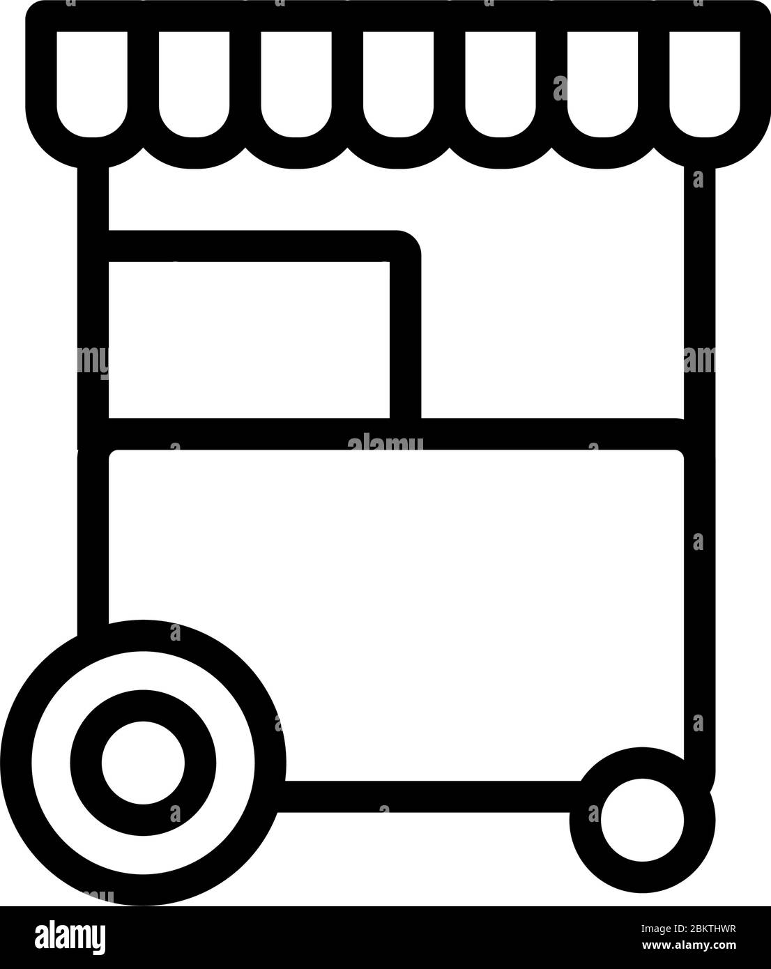 popcorn stall icon vector outline illustration Stock Vector Image & Art ...