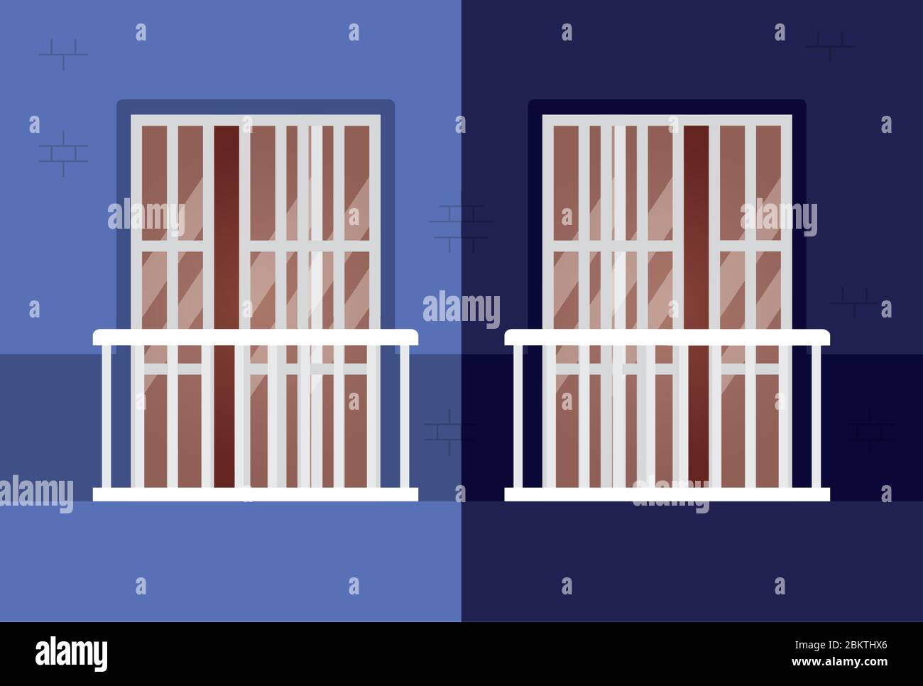 Windows outside blue house vector design Stock Vector Image & Art - Alamy