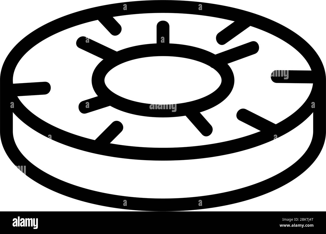 pineapple ring icon vector outline illustration Stock Vector Image ...