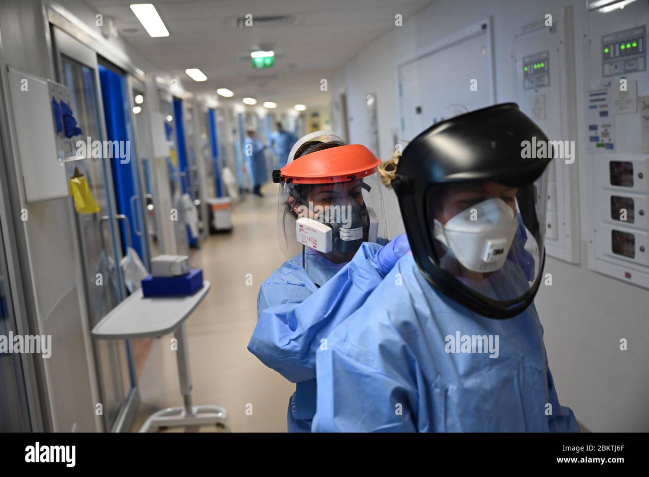 Clinical staff wear Personal Protective Equipment (PPE) at the ...