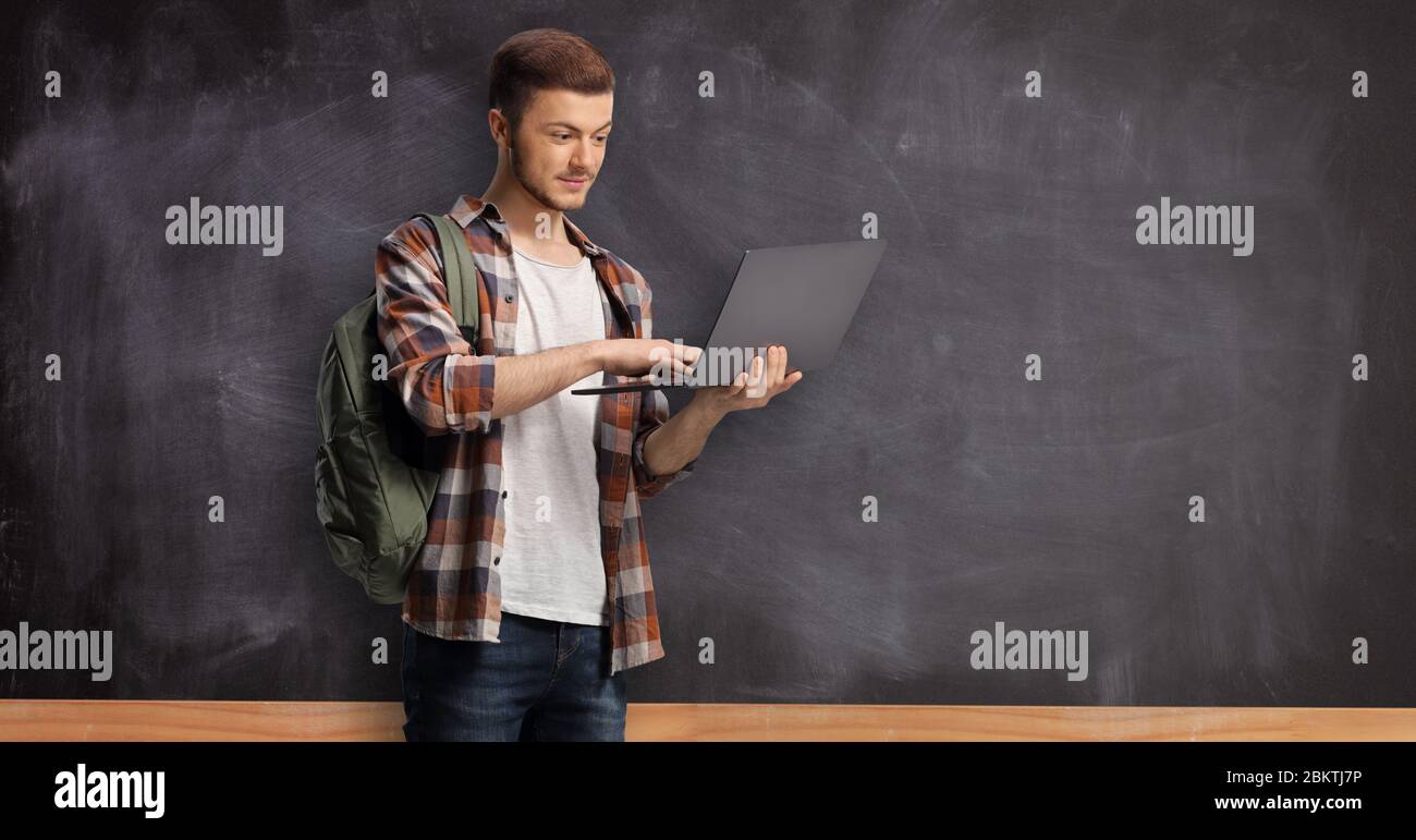 Student laptop classroom teen hi-res stock photography and images - Alamy
