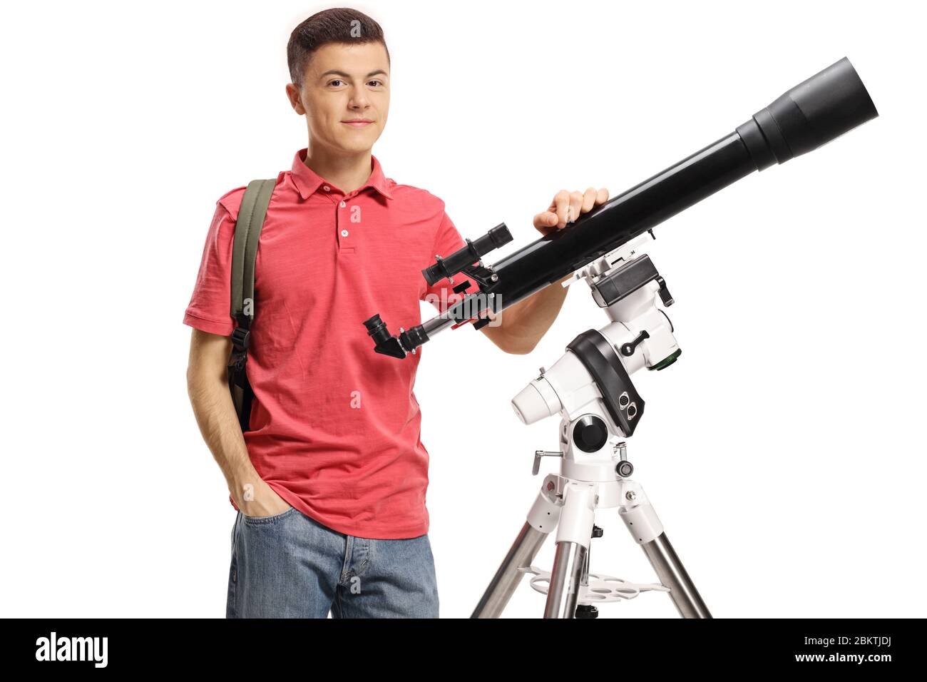Young scientist telescope Cut Out Stock Images & Pictures - Alamy