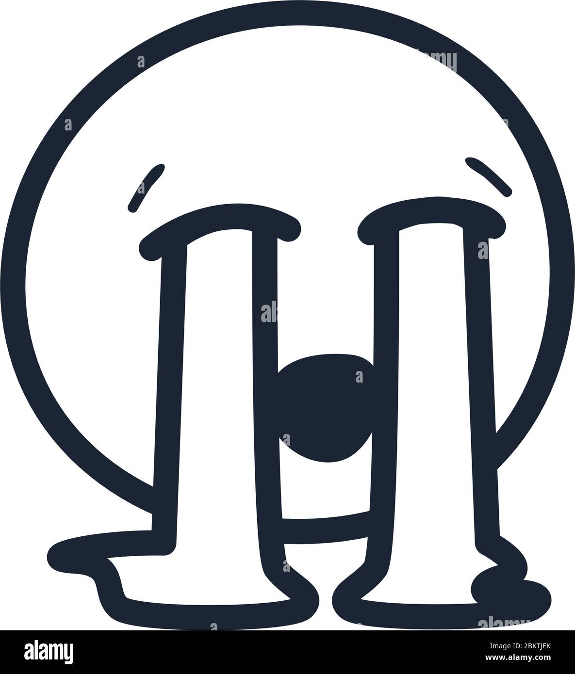 Emoji sob Stock Vector Images - Alamy