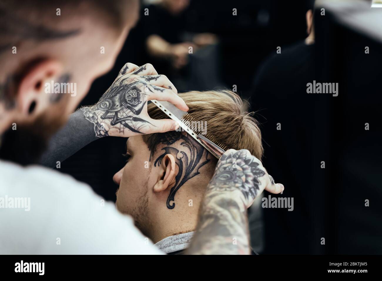 Barbershop tattoo parlor hi-res stock photography and images - Alamy