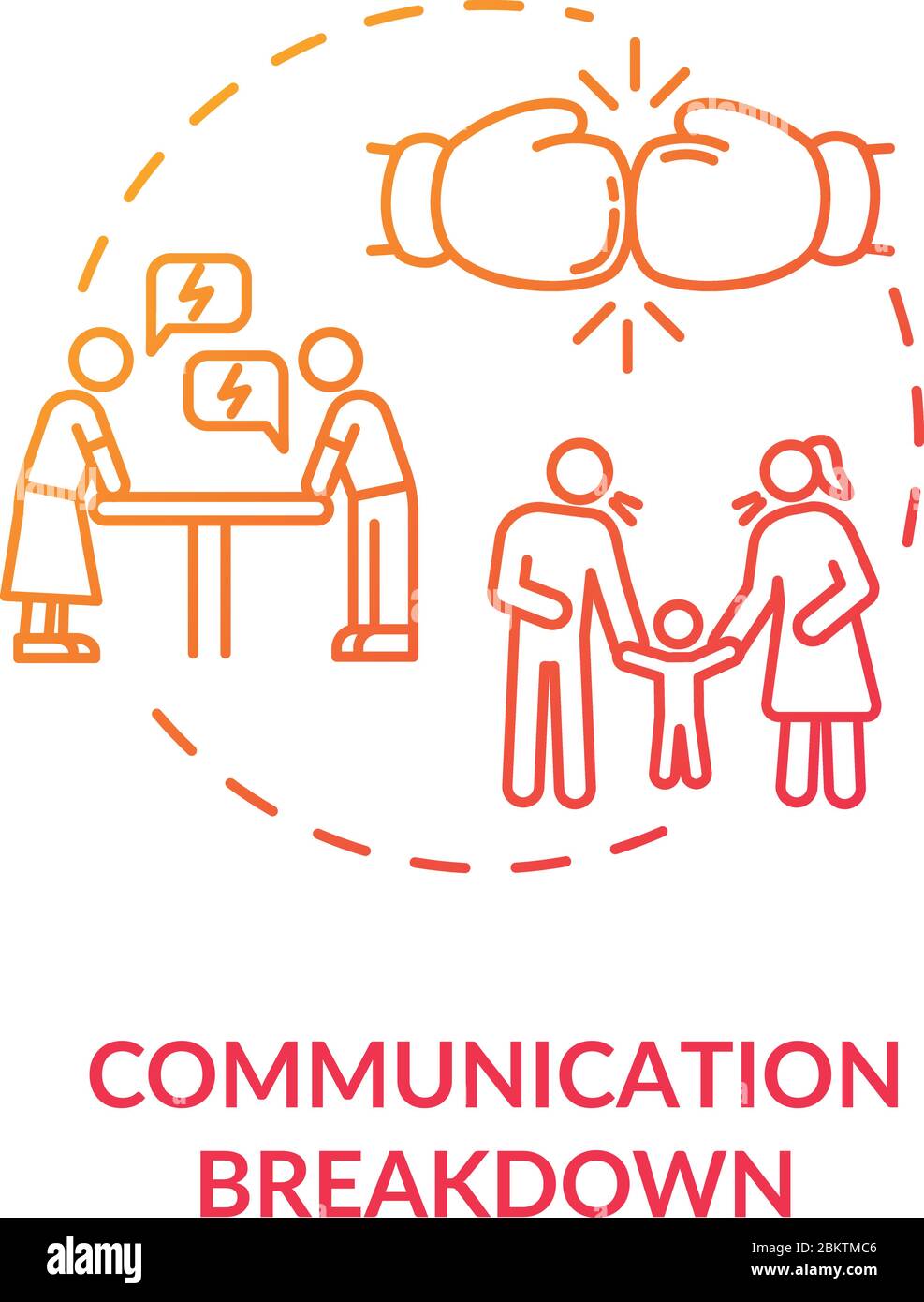 Communication breakdown concept icon Stock Vector Image & Art - Alamy