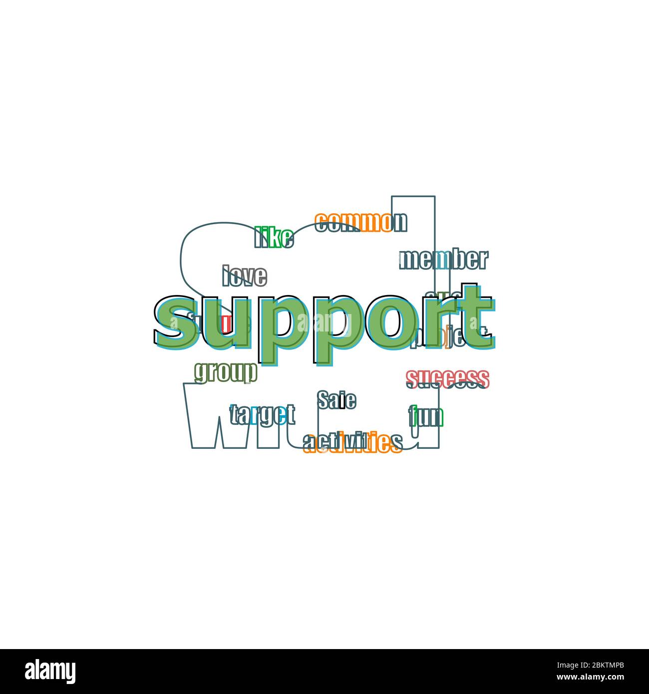 Text Support. Business concept . Logo design template elements for your ...