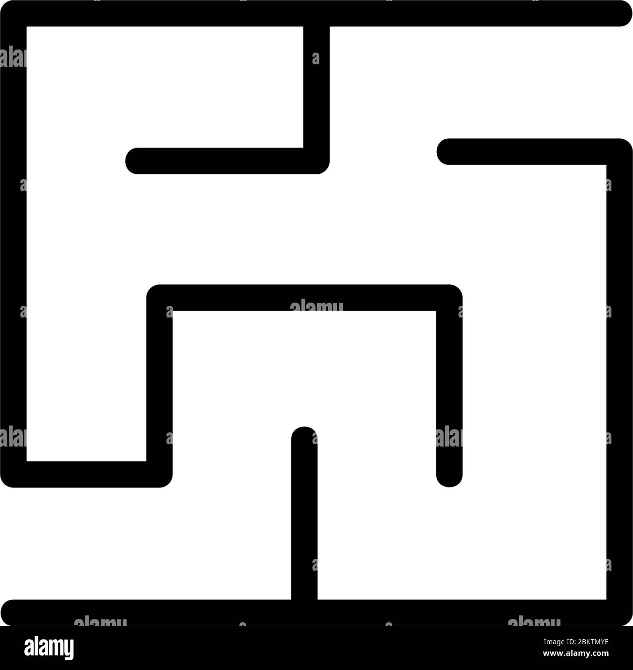 square puzzle icon vector outline illustration Stock Vector Image & Art ...