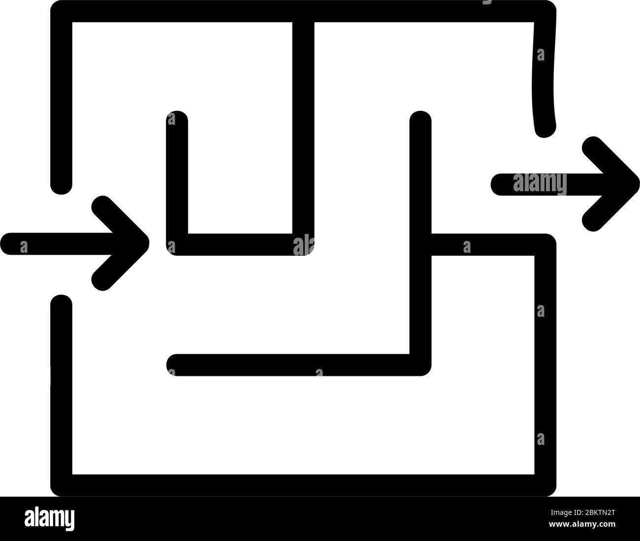 find way out of puzzle icon vector outline illustration Stock Vector ...