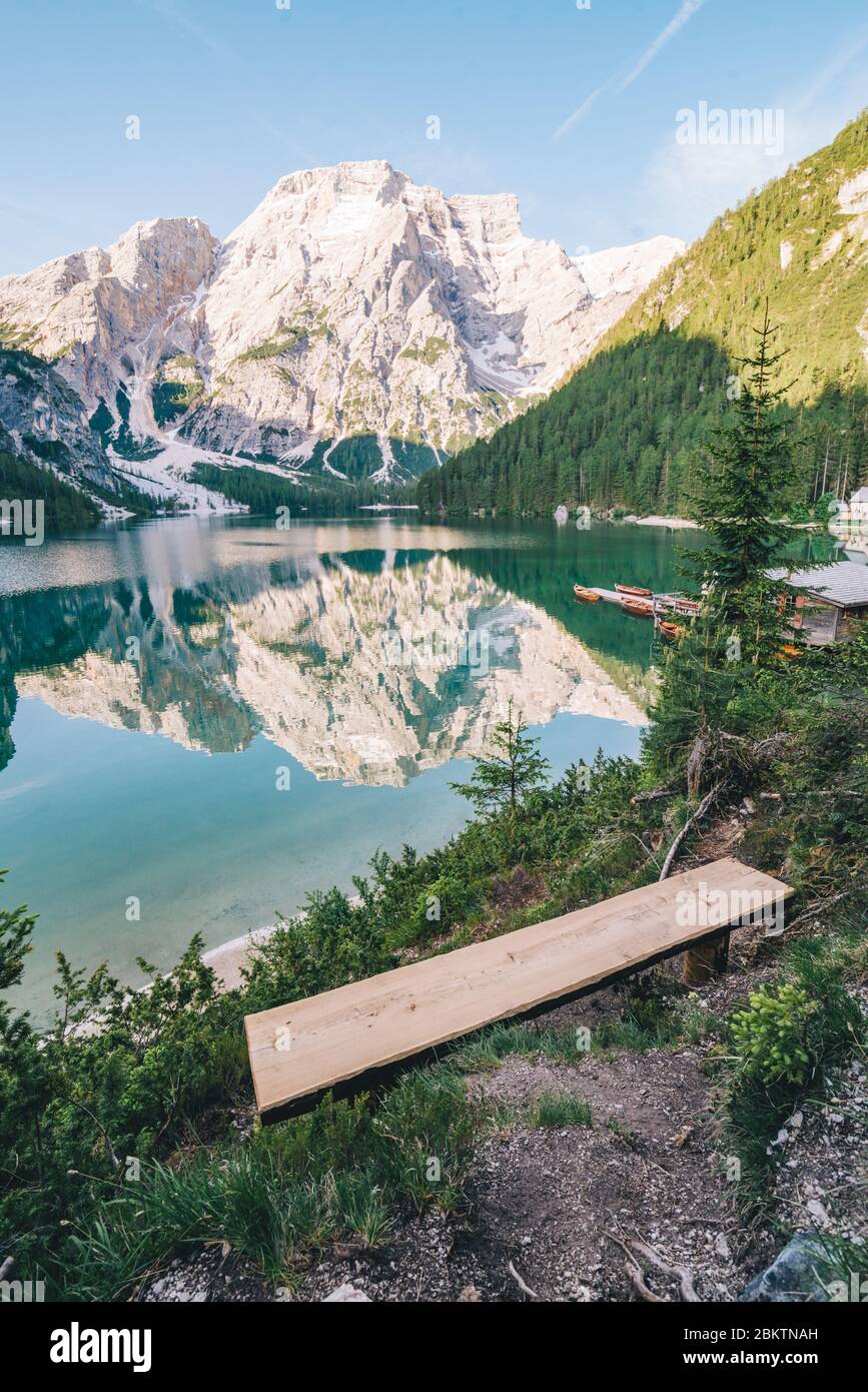 landscape view of alpine lake Stock Photo - Alamy