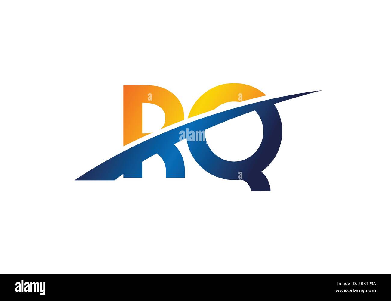 Initial Monogram Letter R Q Logo Design Vector Template. Graphic ...