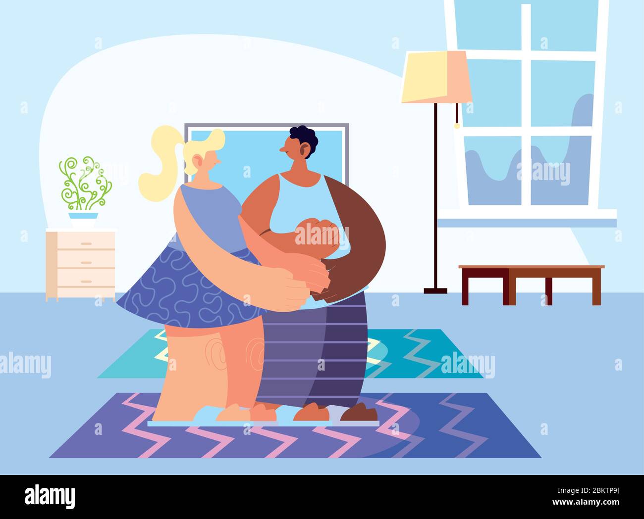 Reunited smiling Stock Vector Images - Alamy