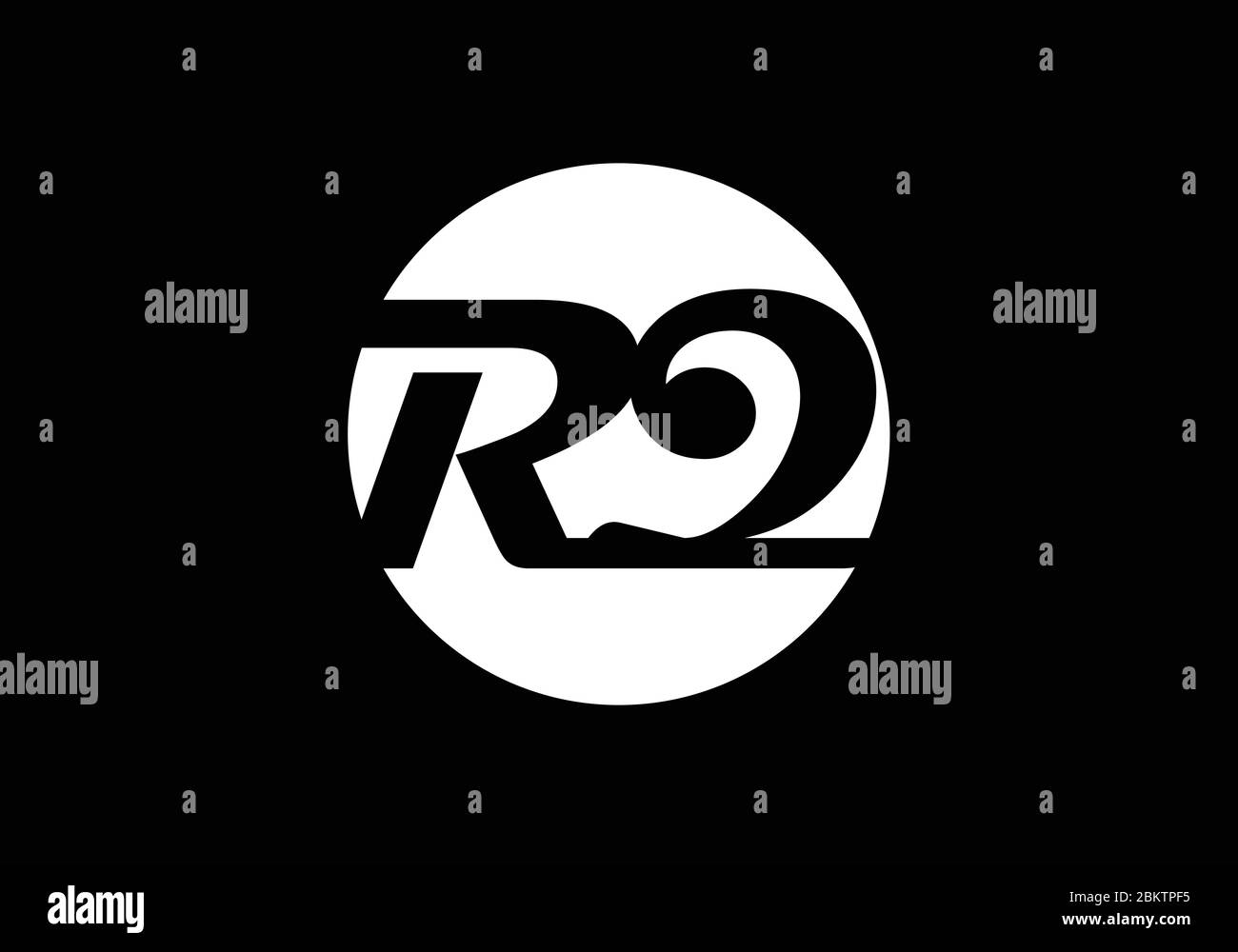 Initial Monogram Letter R Q Logo Design Vector Template. Graphic ...