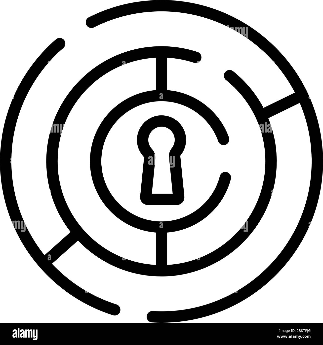 keyhole icon vector outline illustration Stock Vector Image & Art - Alamy