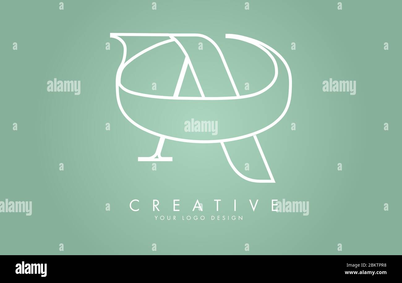Outline AC A C letters logo design with green background. Long Tail and ...