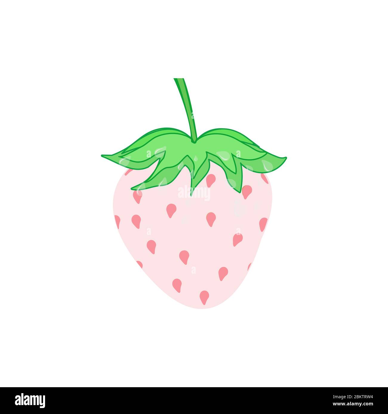 White strawberry icon on white backround eps 10 Stock Vector Image ...