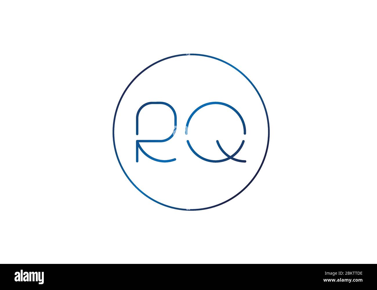 Initial Monogram Letter R Q Logo Design Vector Template. Graphic ...