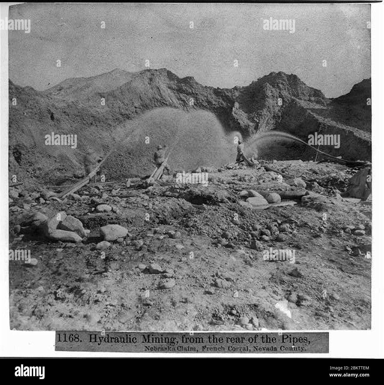 Hydraulic Mining from the rear of the Pipes Nebraska Claim French ...