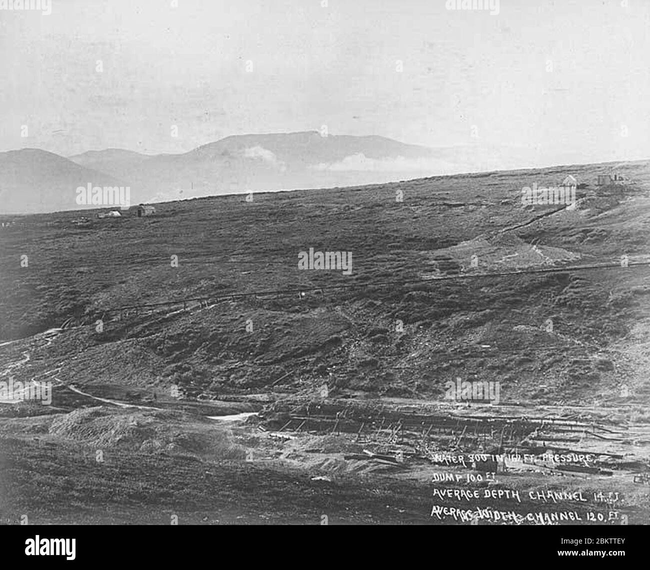 Hydraulic mining operation on a hillside, Alaska, between 1901 and 1911 ...
