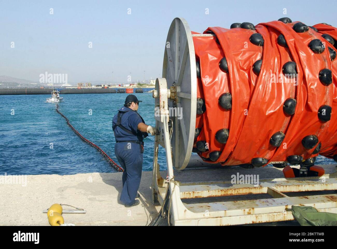 Hydraulic-powered boom reel Stock Photo - Alamy