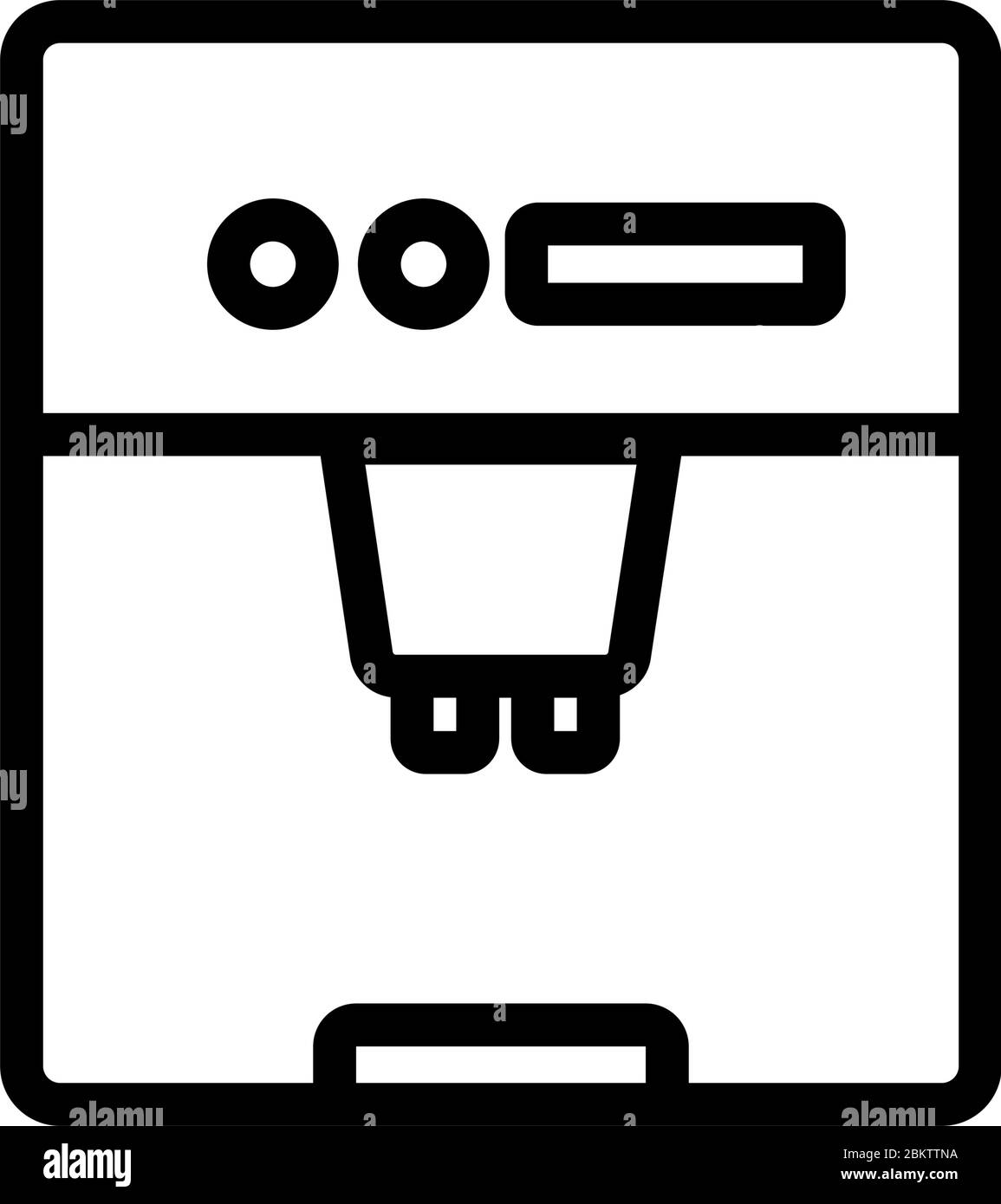 cappuccino coffee machine icon vector outline illustration Stock Vector ...