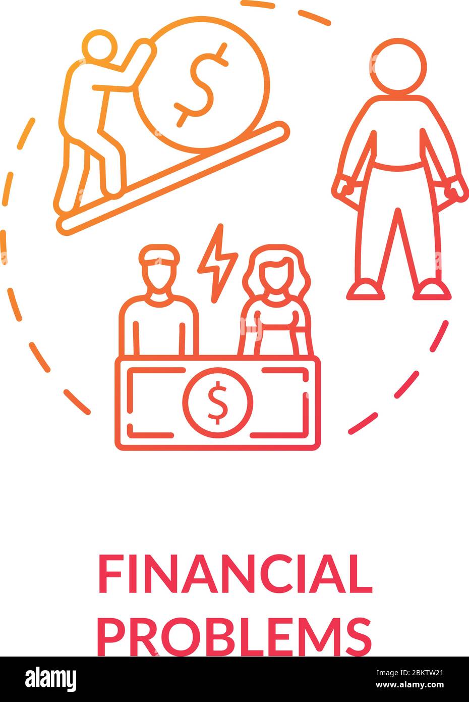 Financial problems concept icon Stock Vector Image & Art - Alamy