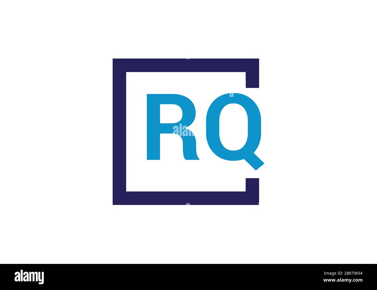 Initial Monogram Letter R Q Logo Design Vector Template. Graphic ...