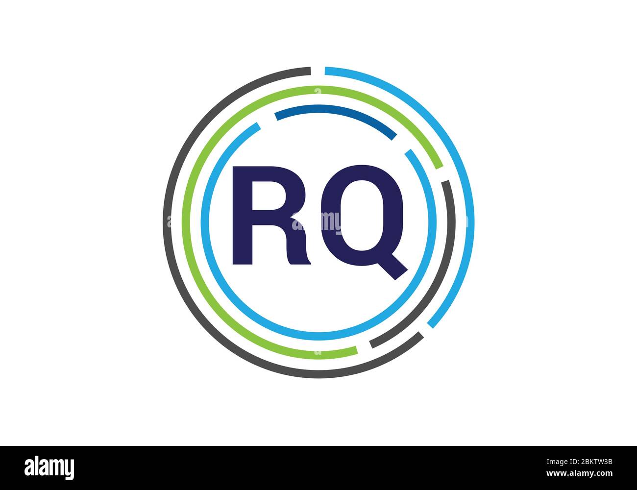 Initial Monogram Letter R Q Logo Design Vector Template. Graphic ...