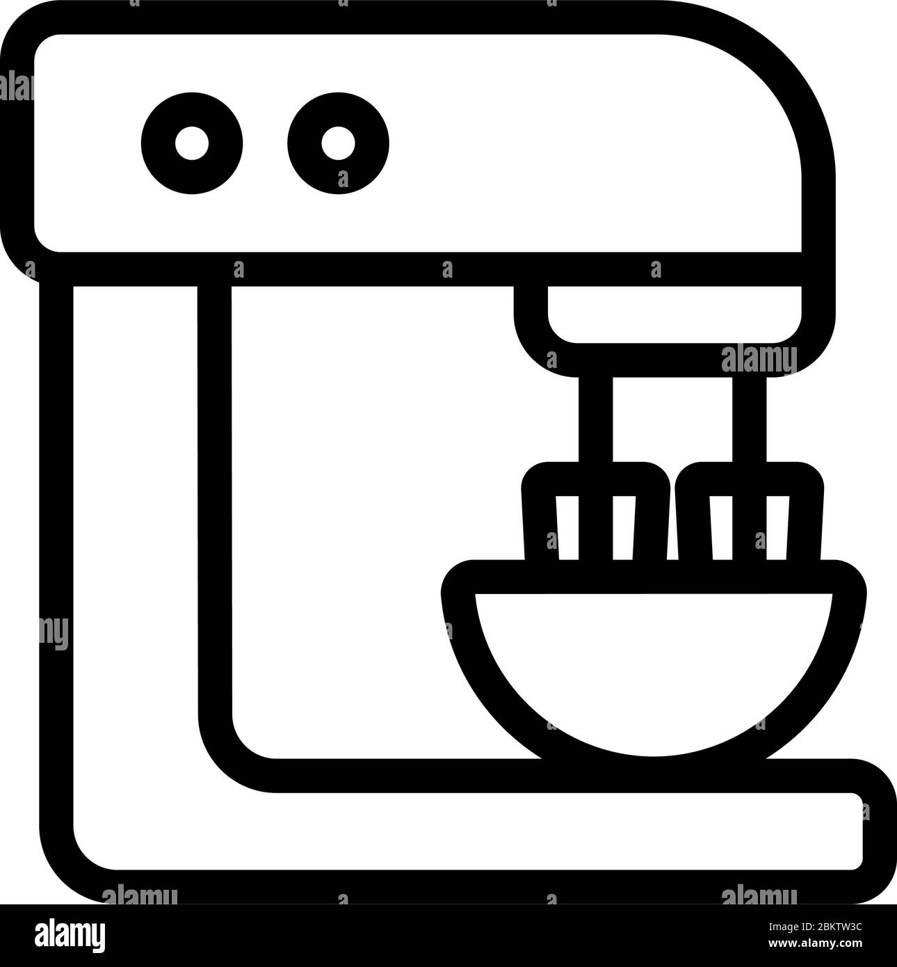 two nozzle planetary mixer icon vector outline illustration Stock ...