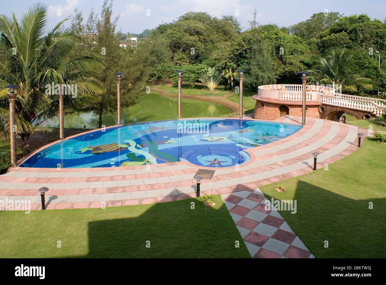 Swimming pool in North Goa. India Stock Photo - Alamy