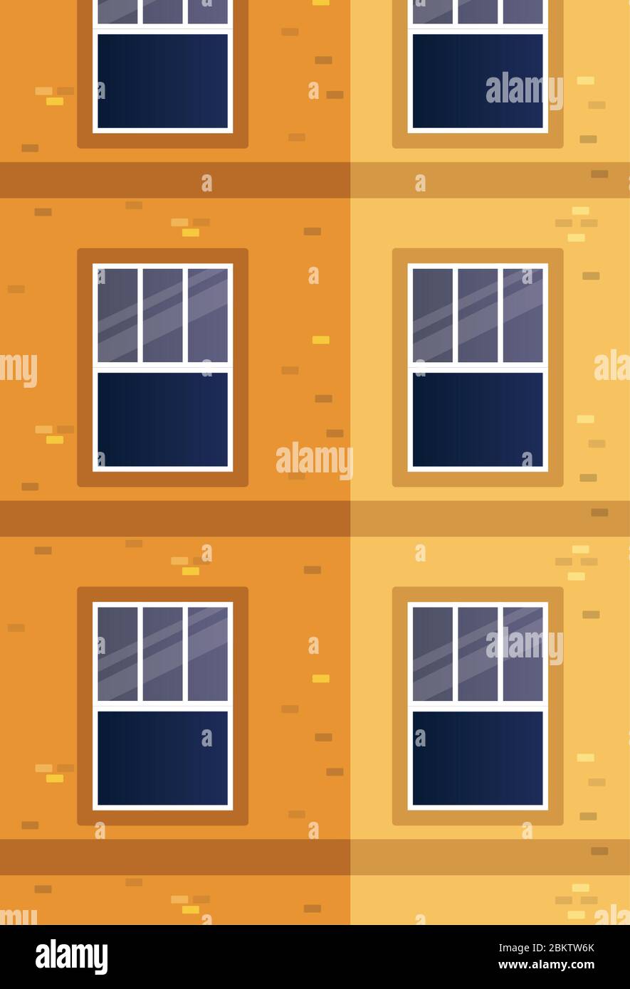 Windows outside orange building vector design Stock Vector Image & Art ...