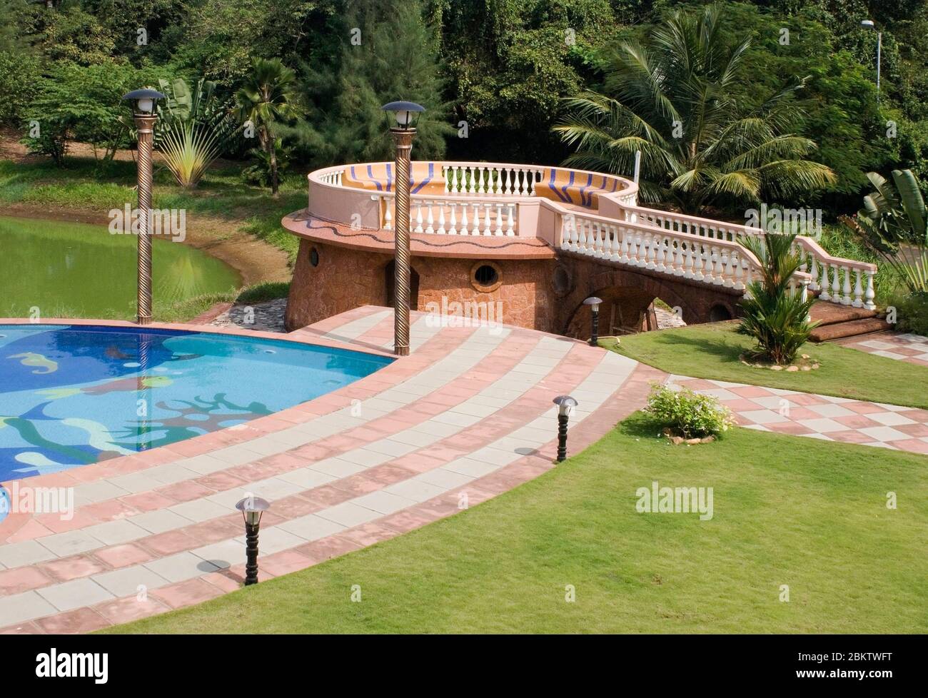 Swimming pool in North Goa. India Stock Photo - Alamy